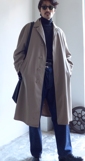 1950~60s Vintage Wool Gabardine Balmacaan Coat ヴィンテージ 1950~60s Vintage Wool Gabardine Balmacaan Coat ヴィンテージ