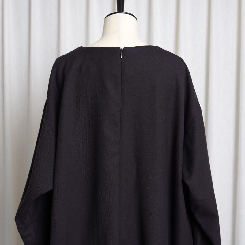 WIRROW ウィロウ】 BOTANY WOOL LONG SHIRT DRESS -WOMEN WIRROW ウィロウ】 BOTANY WOOL LONG SHIRT DRESS -WOMEN