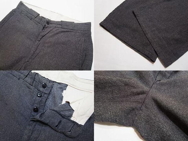 50s Vintage Black Chambray Pants - S.O used clothing Online shop 50s Vintage Black Chambray Pants - S.O used clothing Online shop