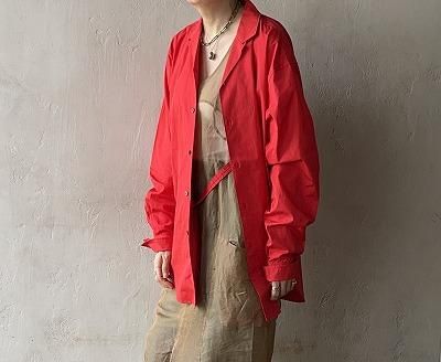 JUN MIKAMI OPEN COLLAR SHIRT col.Red - SHOPPING|Rigoletto JUN MIKAMI OPEN COLLAR SHIRT col.Red - SHOPPING|Rigoletto