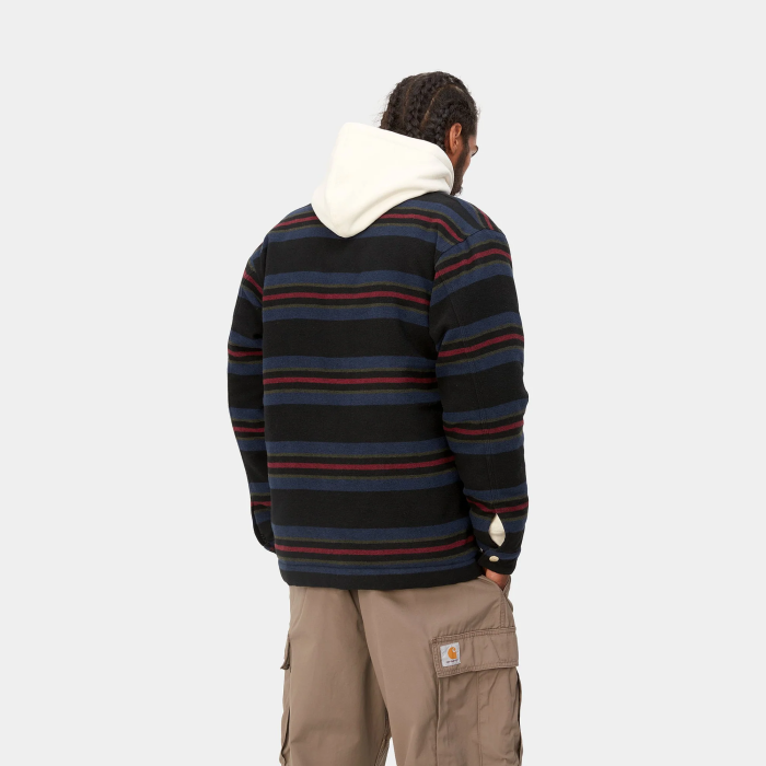 carhartt (カーハート) OREGON JACKET Starco Stripe, Black carhartt (カーハート) OREGON JACKET Starco Stripe, Black