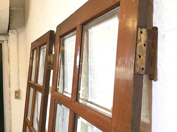 8面カットガラス扉(2枚セット) antique - ブルーパロット|京都 8面カットガラス扉(2枚セット) antique - ブルーパロット|京都