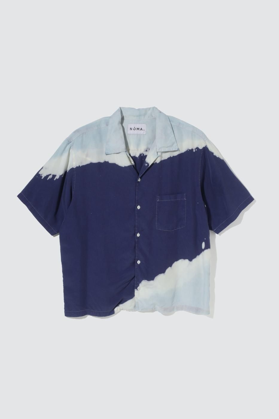 【30%OFF】NOMA t.d. -ノーマティーディ-HAND DYE SHIRT-NAVY×LT BLUE - LOCALERS